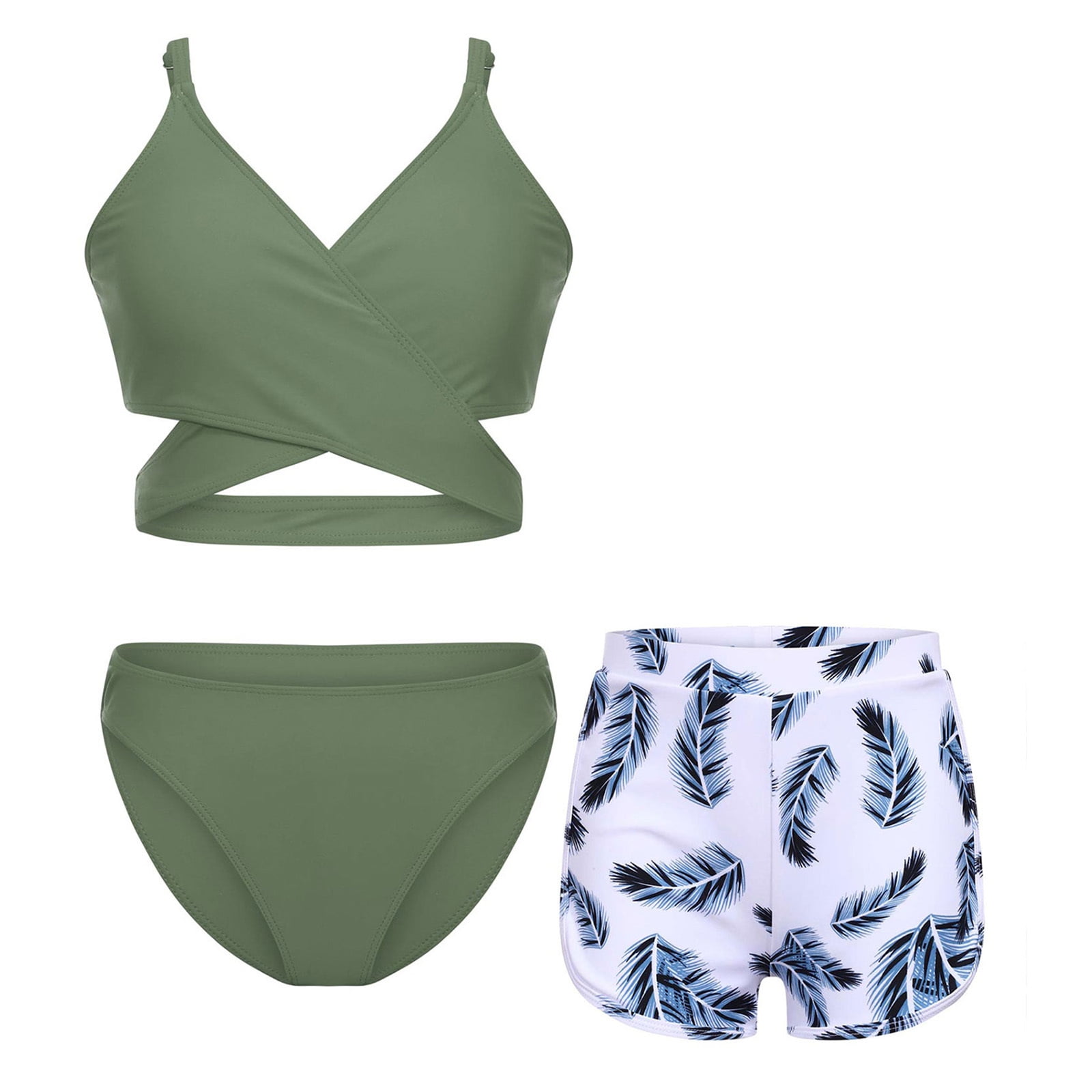 Click here for Sxiwei 3 Pcs Bikini Sets For Girls Crisscross Bra... prices