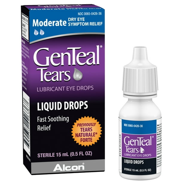 GenTeal Tears Moderate Lubricant Eye Drops for Dry Eye Symptom Relief ...