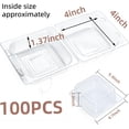 100 Pack Clear Clamshell Food Containers, Disposable Plastic Hinged ...