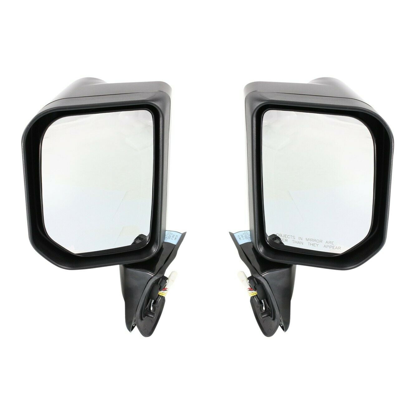 For 2007-14 FJ Cruiser Set of Side View Power Mirrors Gloss Black w ...