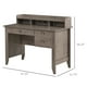 HomCom Computer Table Writing Desk with Hutch 3 Drawers, Open Cabinets ...