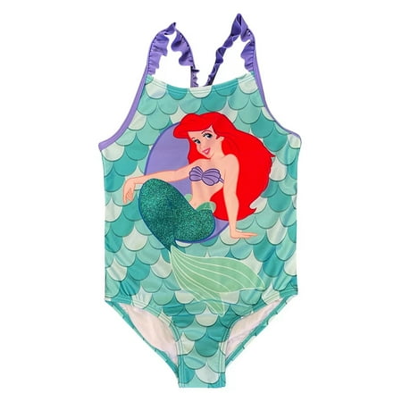Ariel Girls Swimsuit The Little Mermaid One Piece Bathing Suit ...