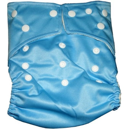 Bamboo Pocket Snaps Cloth Diaper/ Nappy BubuBibi - OS - BLUE (Includes ...