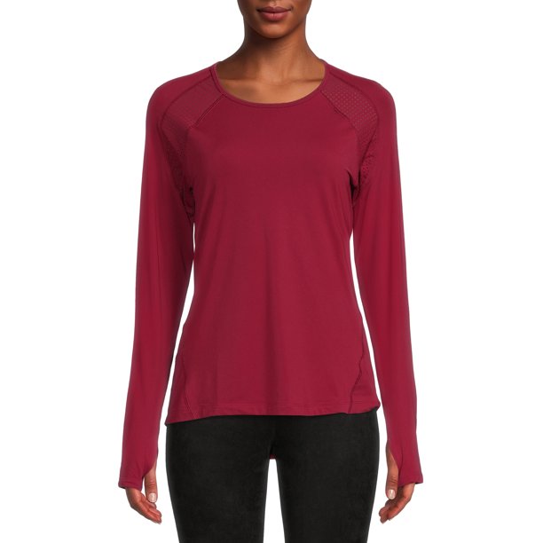 Avia Women's Long Sleeve Performance Tee - Walmart.com