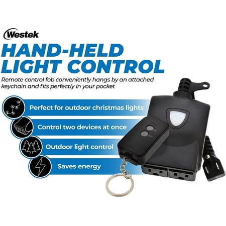 Westek RFK306LC Outdoor Wireless Remote and Plug-in Receiver Kit ...
