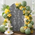Abstracts Lines Arch Backdrop Cover 6 FT Vintage Leaf Vines Gray ...