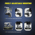 2PCS Pillar Hood Led Work Light Bar Mount Bracket Clamp Holder Offroad ...