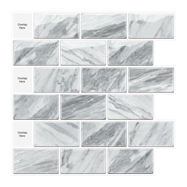Aspect Peel and Stick Stone Overlay Kitchen Backsplash Sample- Iron ...
