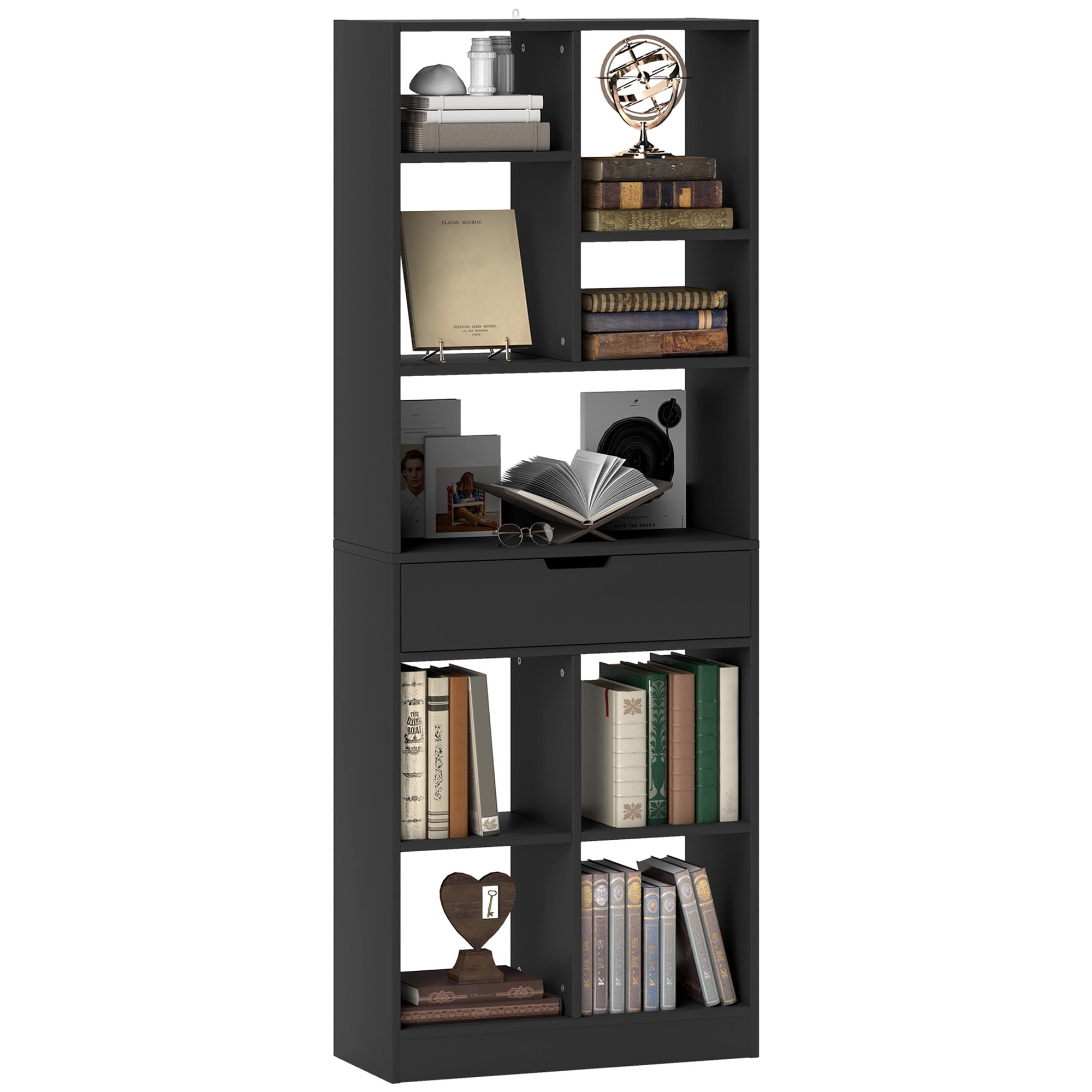 Click here for Homcom Tall Bookshelf With Drawer For Home Office... prices