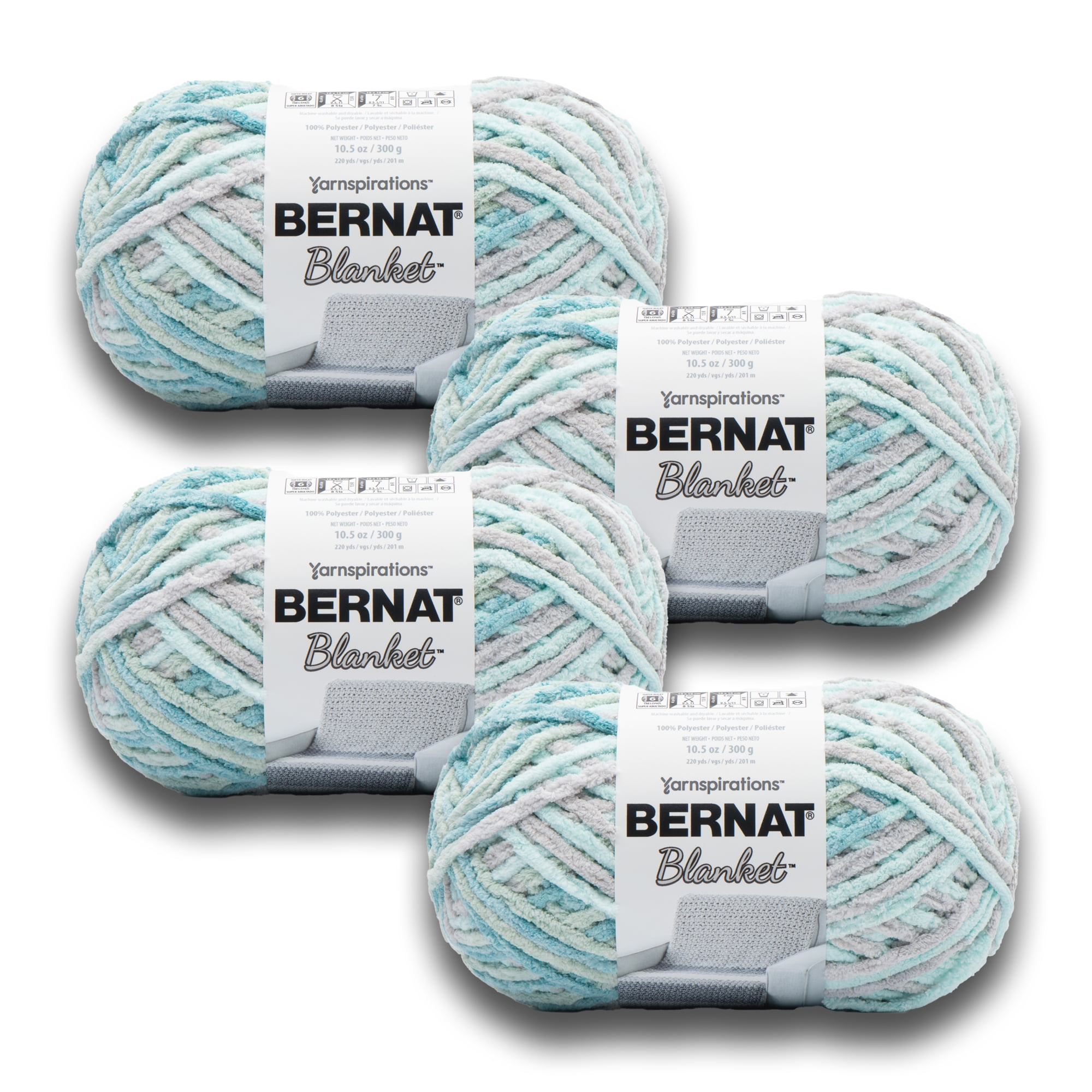 Bernat® Blanket™ #6 Super Bulky Polyester Yarn, South Seas 10.5oz/300g ...