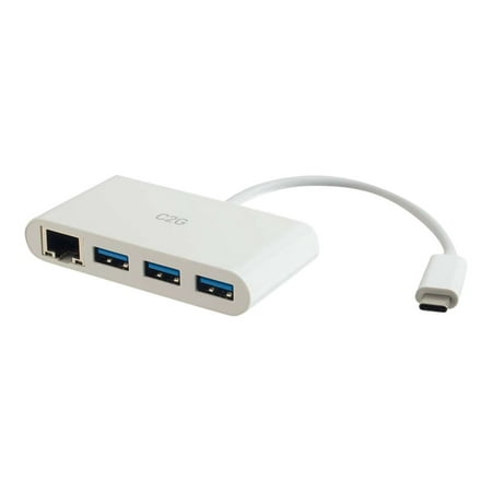 C2G USB C Hub with Ethernet - 3-Port USB Hub - Hub - 3 x SuperSpeed USB ...