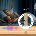 Noiseless Acrylic Wall Swing Clock Wood Texture Contemporary Design ...