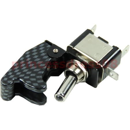 12v Illuminated Led On/off Toggle Switch + Aircraft Missile Style Flip ...