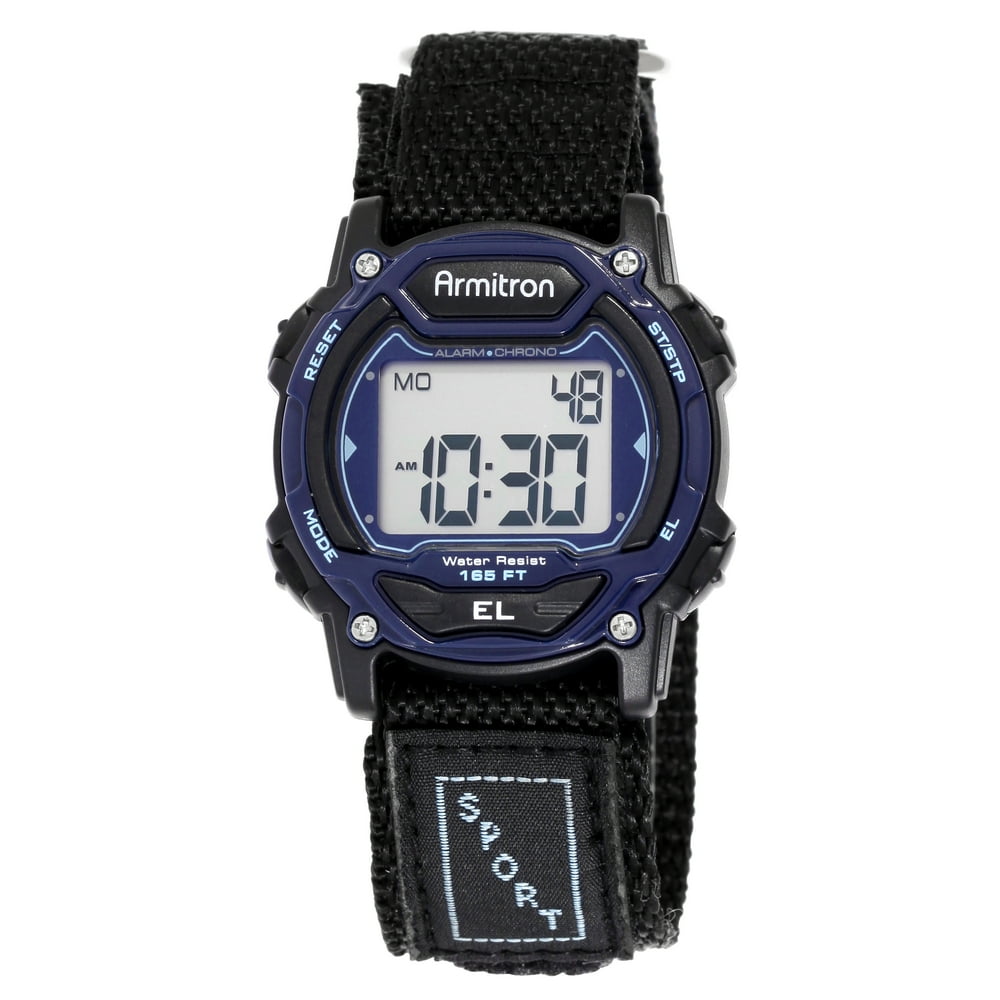 Armitron - Armitron Unisex Blue/Black Round Sport Watch - Walmart.com ...