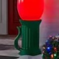 3 ft. Battery Operated LED Jumbo Red Bulb Holiday Yard Decoration ...