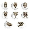 8 Pcs Halloween Miniature Decoration: 2.3 inch Resin Animal Skull ...