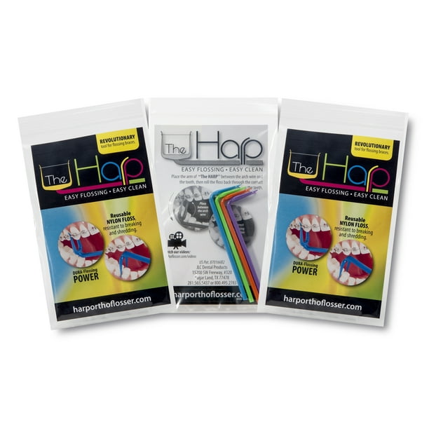 Harp Orthodontic Reusable Flosser- Three Month Pack - Walmart.com