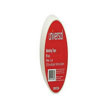 Universal General Purpose Masking Tape, 24mm x 54.8m, 3" Core, 3/Pack ...