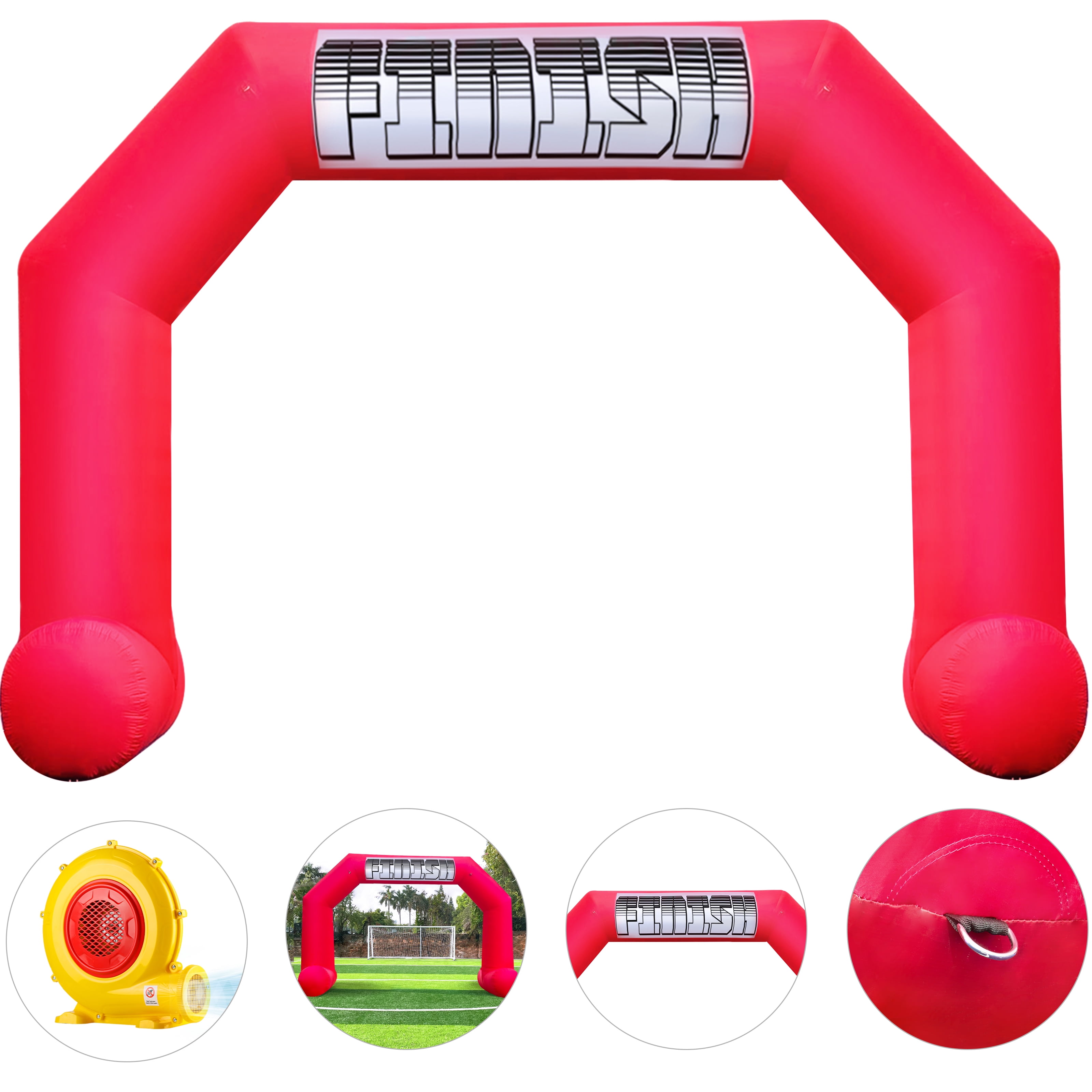 Sewinfla 20ft Inflatable Arch Red with Start Finish Line Banners and ...