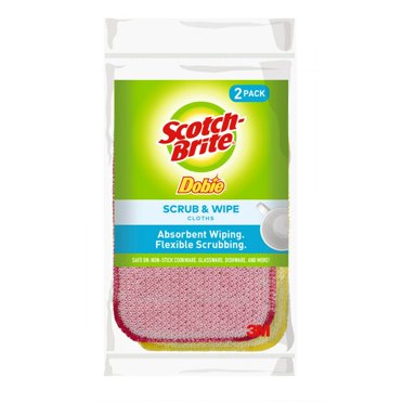 Scotch-Brite Dobie Sponge Cleaning Dish Cloth for Kitchen, Non-Scratch ...