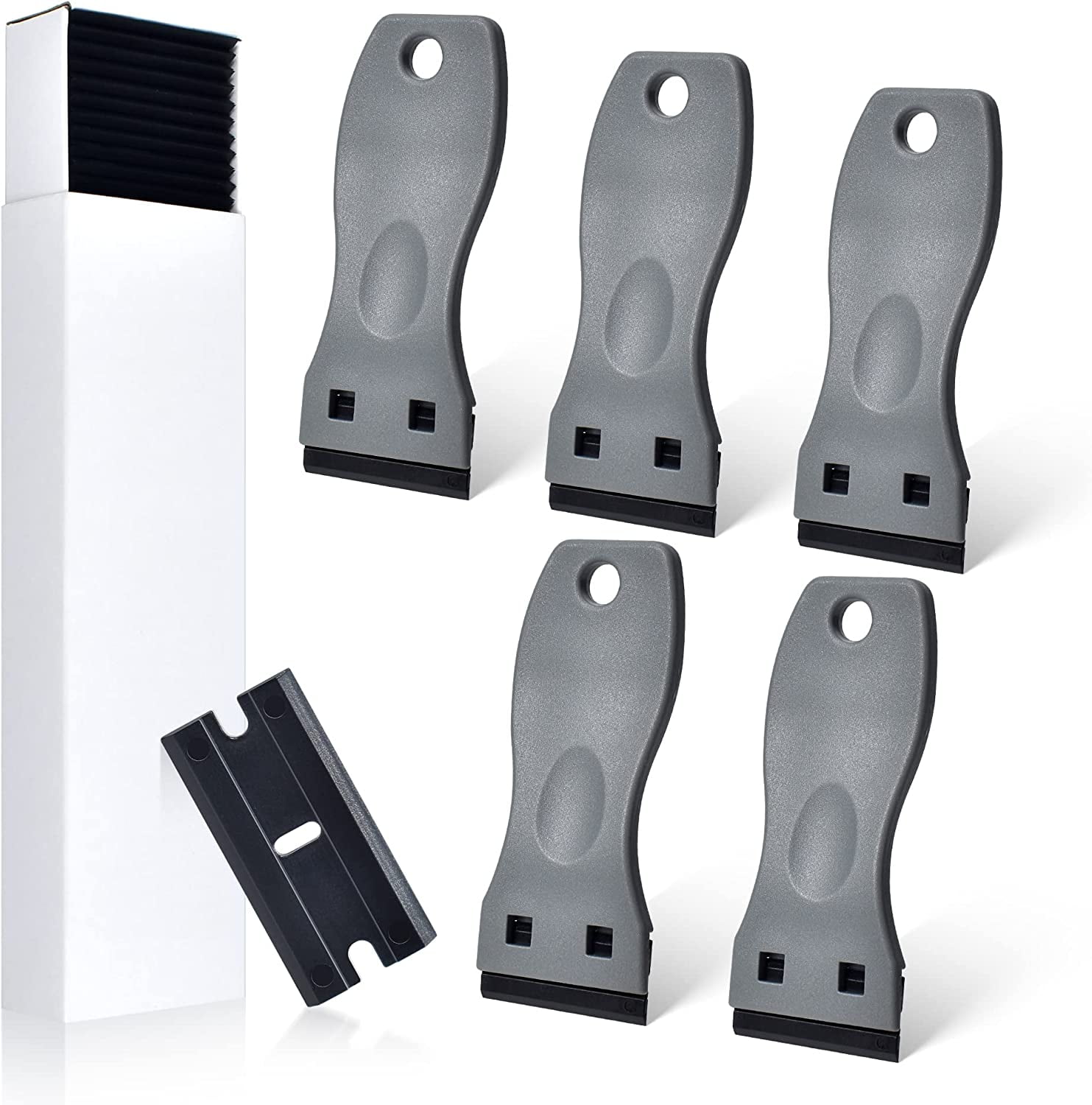 Plastic Razor Blade Scraper W/ 100PCS Plastic Razor Blades,5PCS Plastic ...