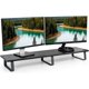 VIVO Black Wood 39" Wide Desktop Stand Ergonomic TV Monitor Riser Desk ...