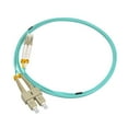 20m LC/UPC-SC/UPC OM3 Multimode Duplex Aqua Fiber Optic Patch Cable (5 ...