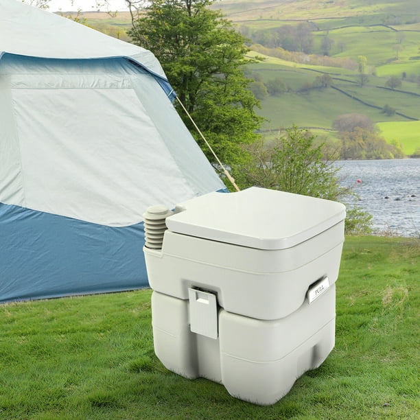 Jaxpety Portable Toilet, 20L/5.28 Gallon Outdoor Commode with ...