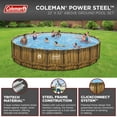 "Coleman Set: Power Steel 22' x 52"" Round Metal Frame Above Ground ...