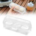 Souew 3pcs Egg Storage Box, Shockproof Egg Tray, 3 Grid Plastic Egg ...