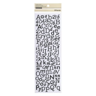 12 Pack: Black Glitter Alphabet Chipboard Stickers by Recollections ...