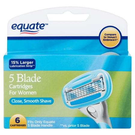 Equate Women's 5-Blade Razor Replacement Cartridges, 6 Ct - Walmart.com