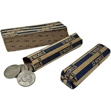Coin Roll Wraps (220 Pack) - Assorted Flat Papers for Quarters, Nickels ...