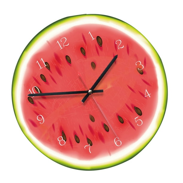 Maomm Acrylic Dial Fruits Wall Clock Non-ticking Clock Acrylic fruits ...