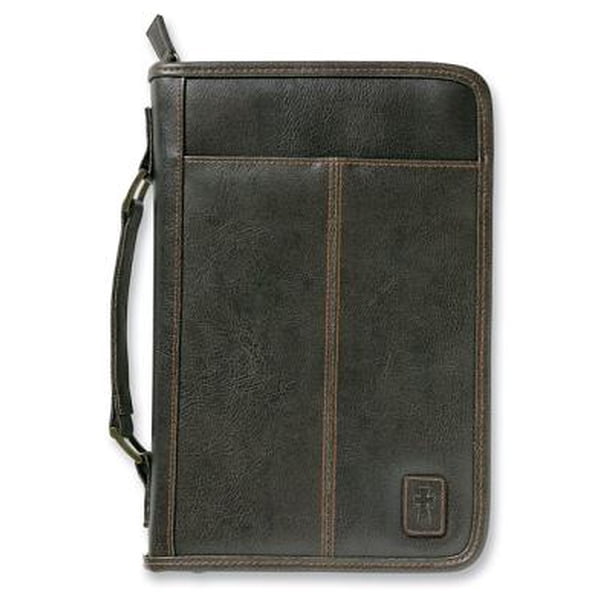Aviator Leather-Look Brown Extra Large Book and Bible Cover - Walmart ...