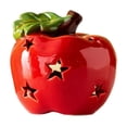 Ceramic Red Apple Ornament Night Light, Button Battery Operated, Sturdy ...