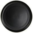 Elama Paul 6 Piece Stoneware Dinner Plate Set in Matt Black with Gold ...