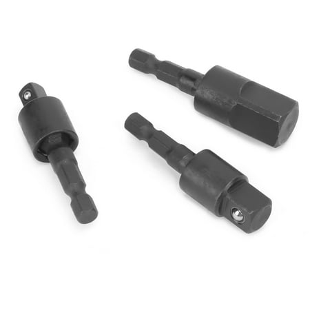 Loewten Hex Drill Adapter Socket,3Pcs Power Drill Socket Set Metal Hex ...
