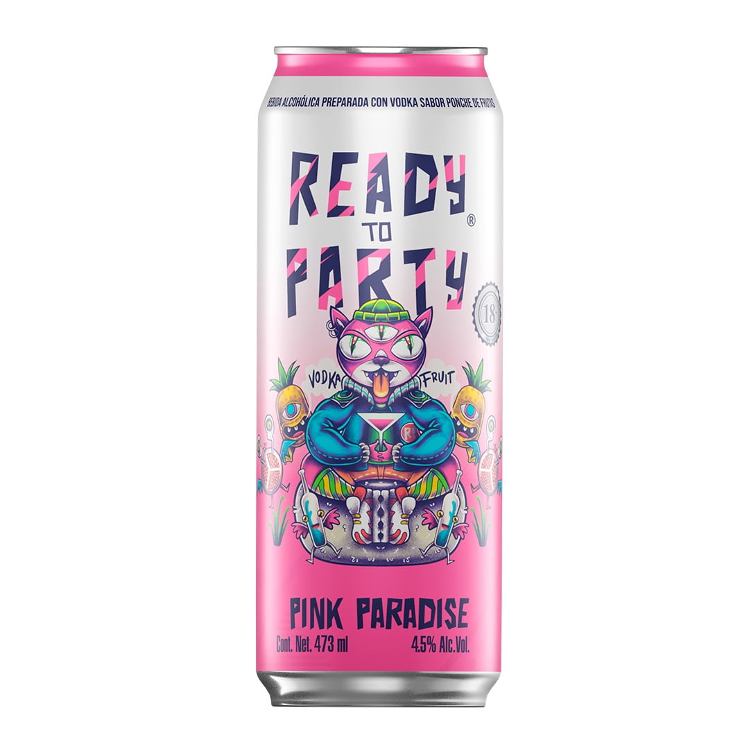 Pack de 12, PINK PARADISE 473 MLLata READY TO PARTY PINK PARADISE PINK ...