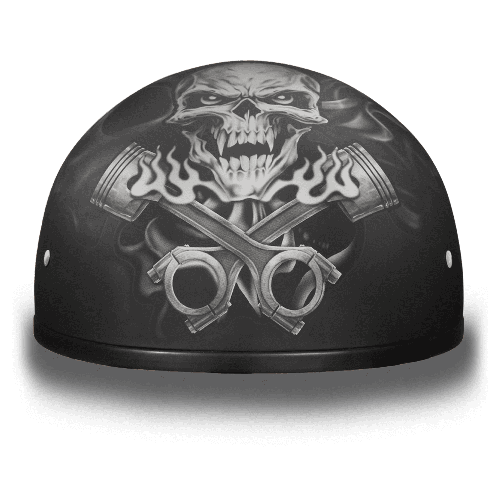 Daytona Helmets Slim Line Skull Cap D.O.T. Approved Half Shell ...