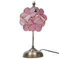 Stained Glass Table Lamp Cherry Blossom Desk Lamp with Petal Lampshade ...
