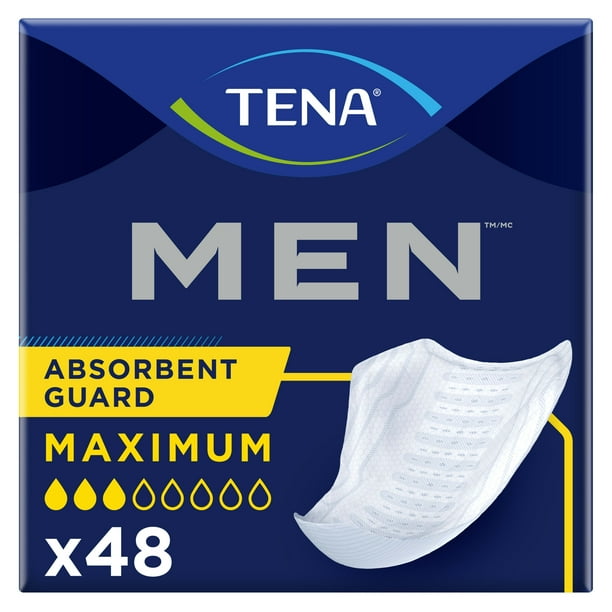 Tena Incontinence Guards for Men, Maximum, 48 ct - Walmart.com