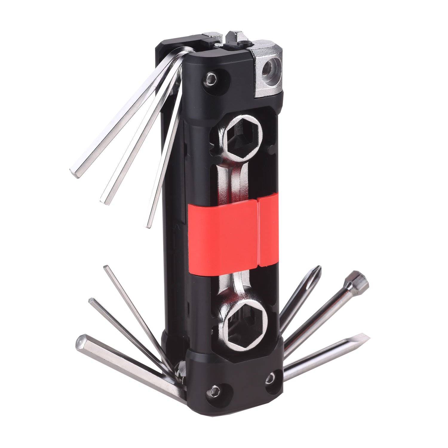 SadoTools 15-in-1 Multifunction Pocket Tool Kit - Compact Camping Multi ...