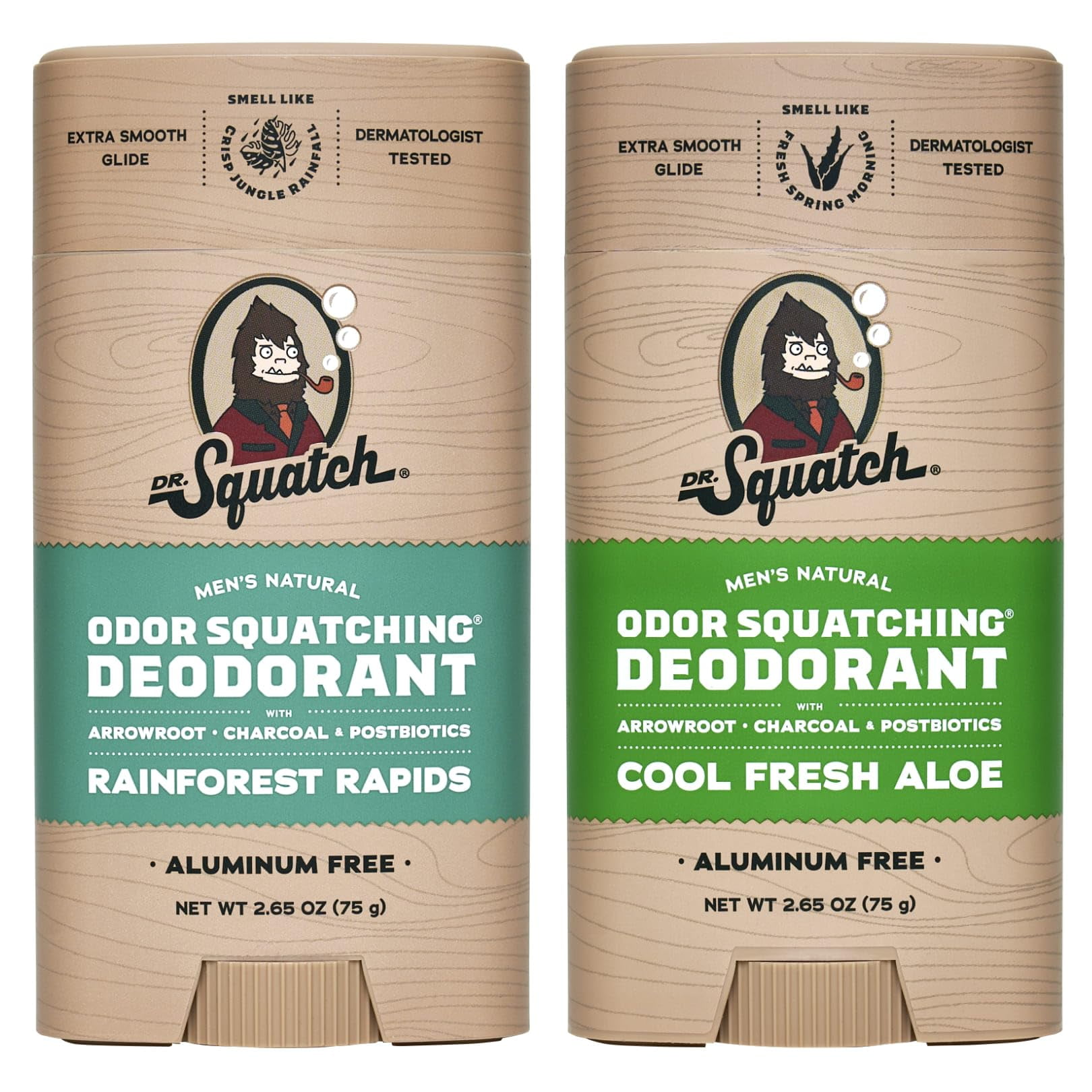 Desodorante Dr. Squatch Natural que elimina los olores para hombres, 78 ...