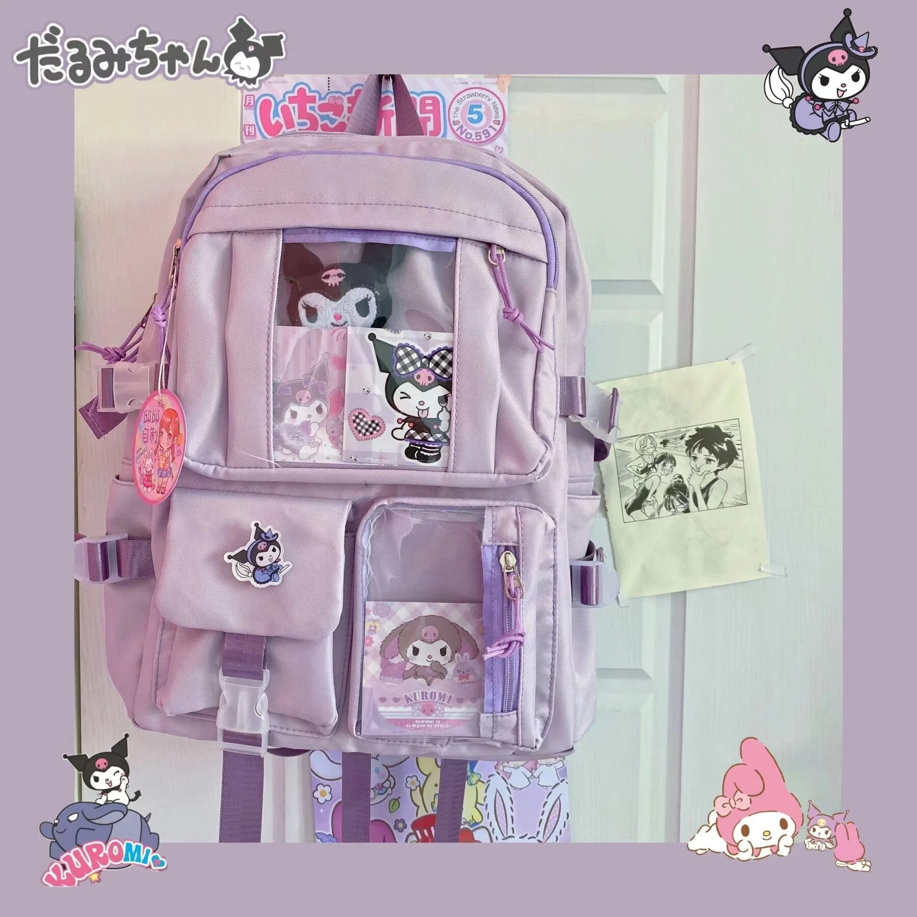 Click here for Hello Kitty Sanrio Bags Cartoon Kuromi New Purple... prices