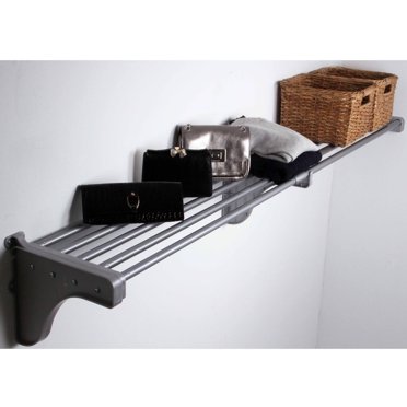 EZ Shelf Expandable Closet Shelf and Rod with No Brackets, 40"-73 ...