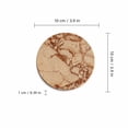 3.9" Natural Marble Coaster, Round Heat Resistant Drink Mat, Elegant ...