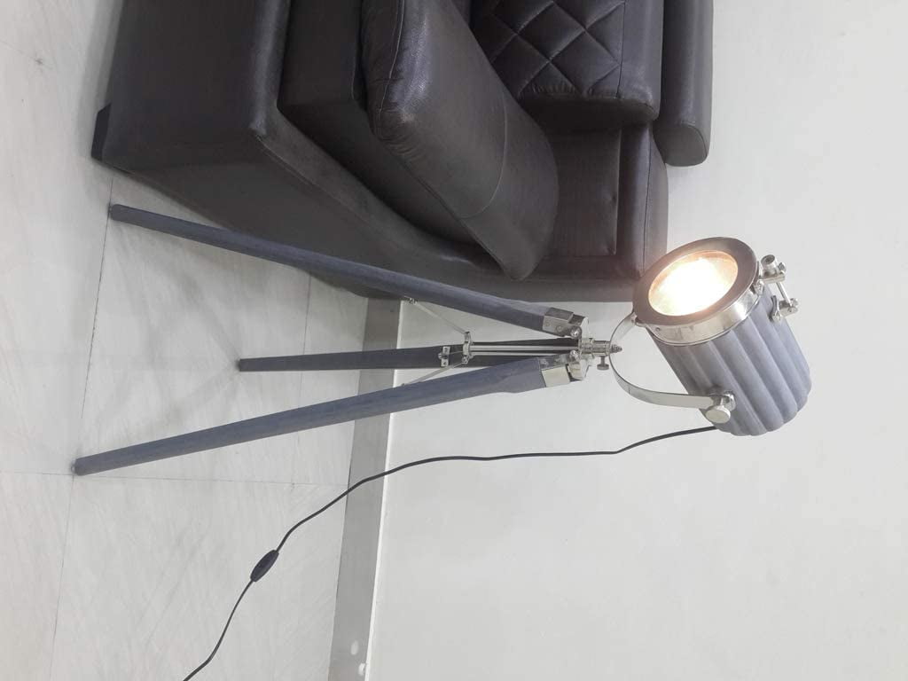 Royal Nautical Grey Wooden Lamp Grey Wooden Tripod Stand Home Decor ...
