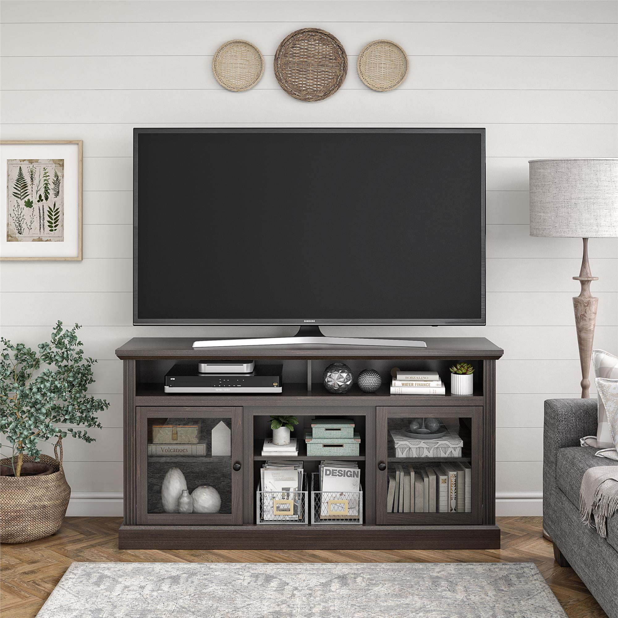 Ameriwood Home Leesburg TV Stand for TVs up to 65", Espresso - Walmart ...