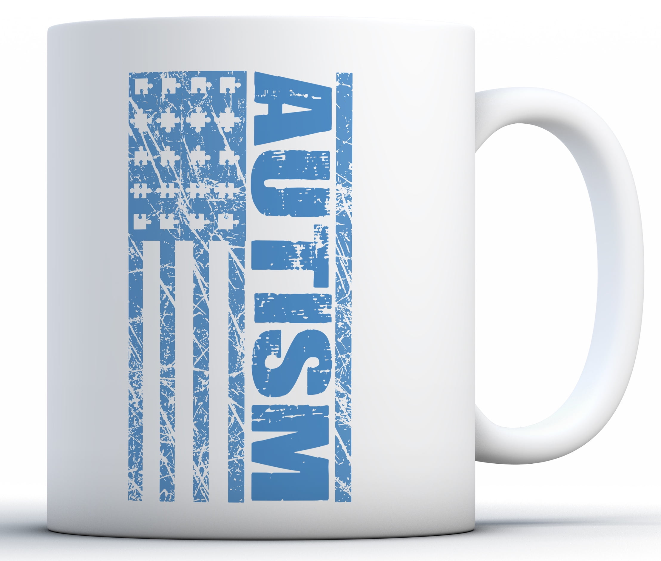 Awkward Styles Autism Awareness Flag Coffee Mug American Autism Flag ...